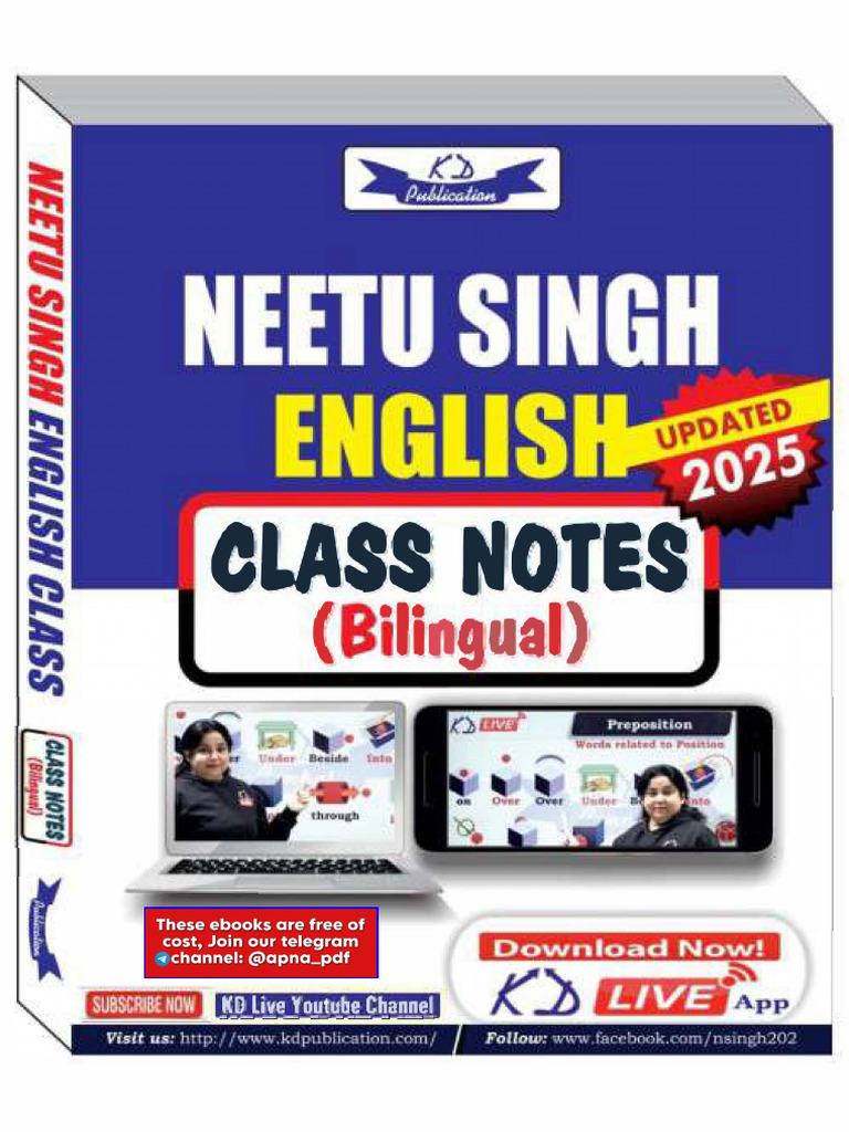 Neetu Ma'Am Class Notes 2025 Bilingual | PDF | Verb | Part Of Speech