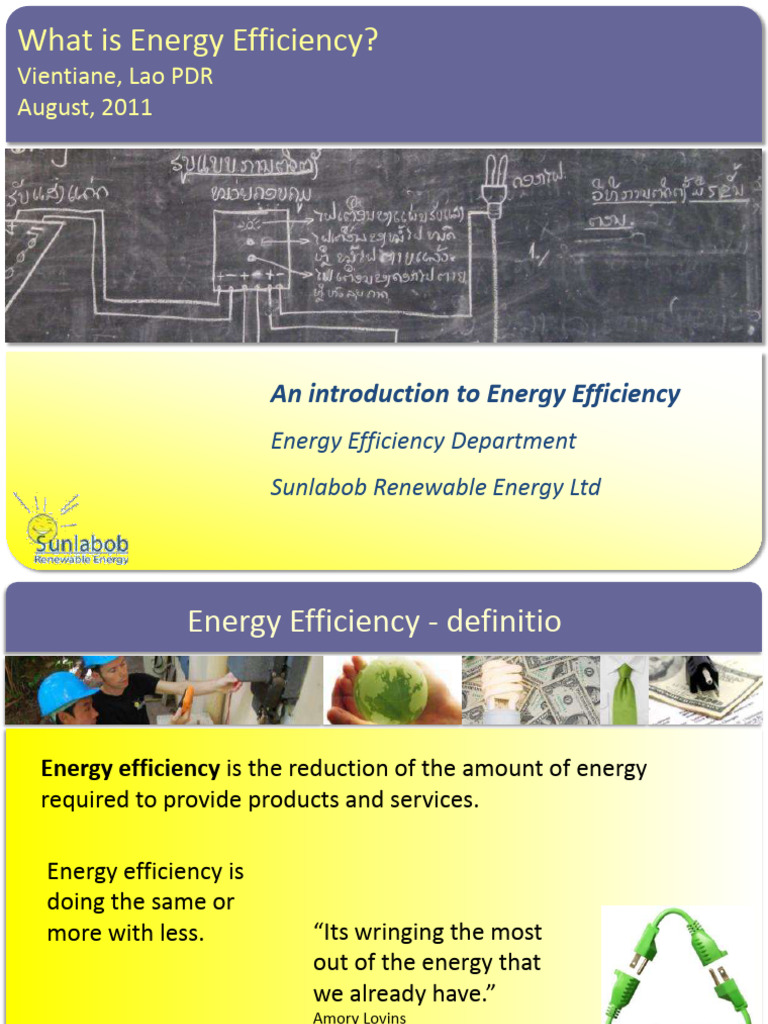 Sunlabob-What Is Energy Efficiency | PDF | Energy Conservation ...