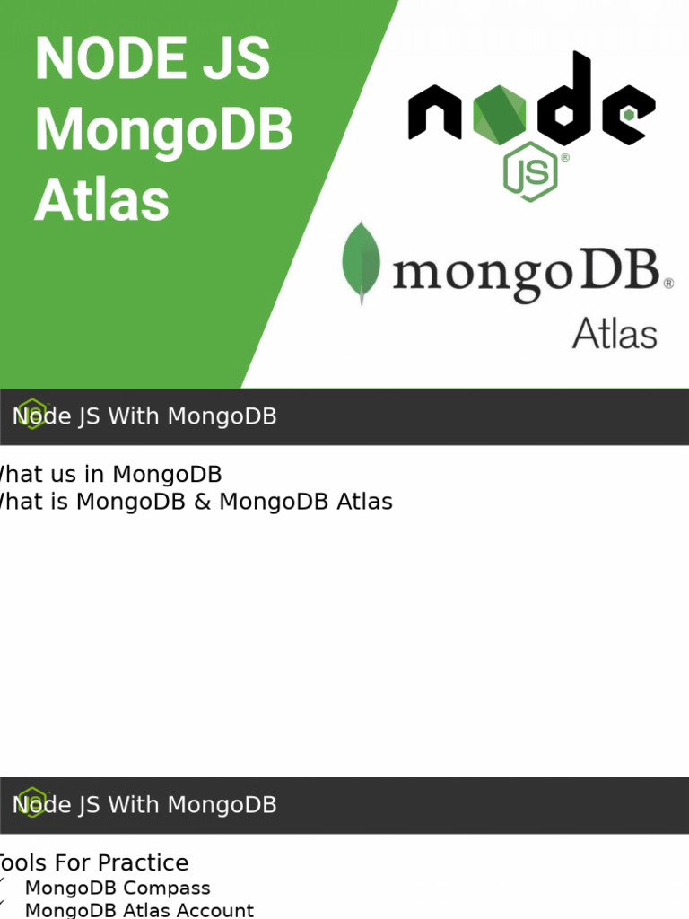 11 Node Js MongoDB Atlas | PDF