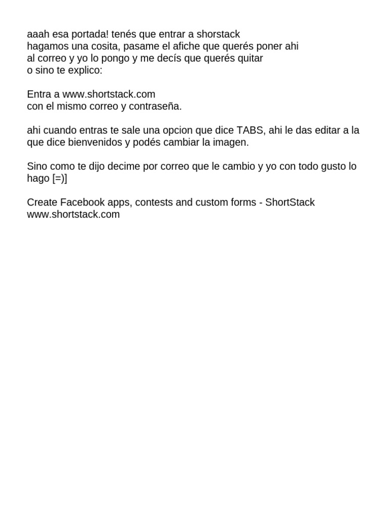 Instrucciones para editar portada en ShortStack | PDF