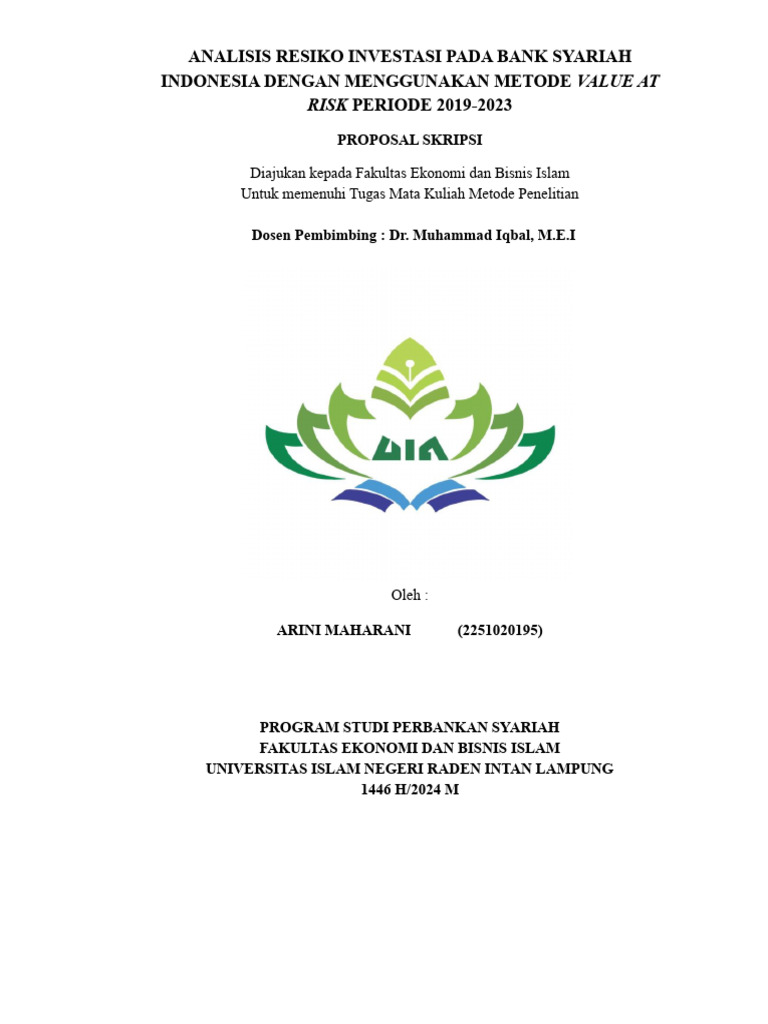 Risiko Investasi Bank Syariah 2019-2023 | PDF