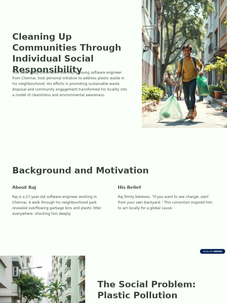 Cleaning Up Communities Through Individual Social Responsibility | PDF ...