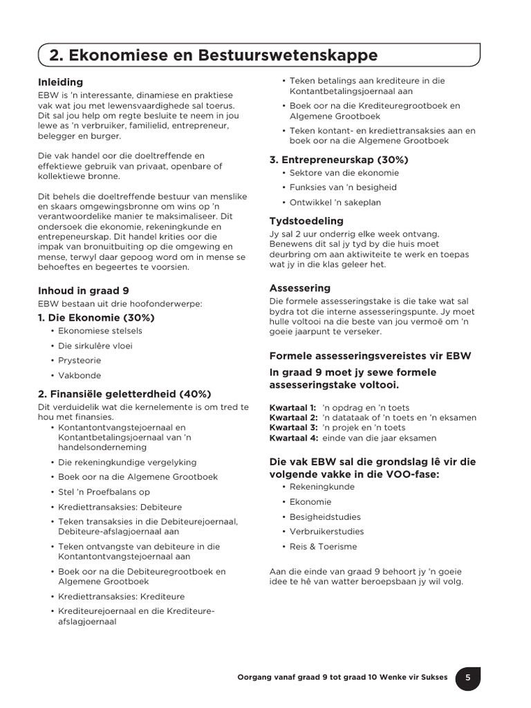 Ekonomiese-Bestuurswetenskappe-5(0) | PDF