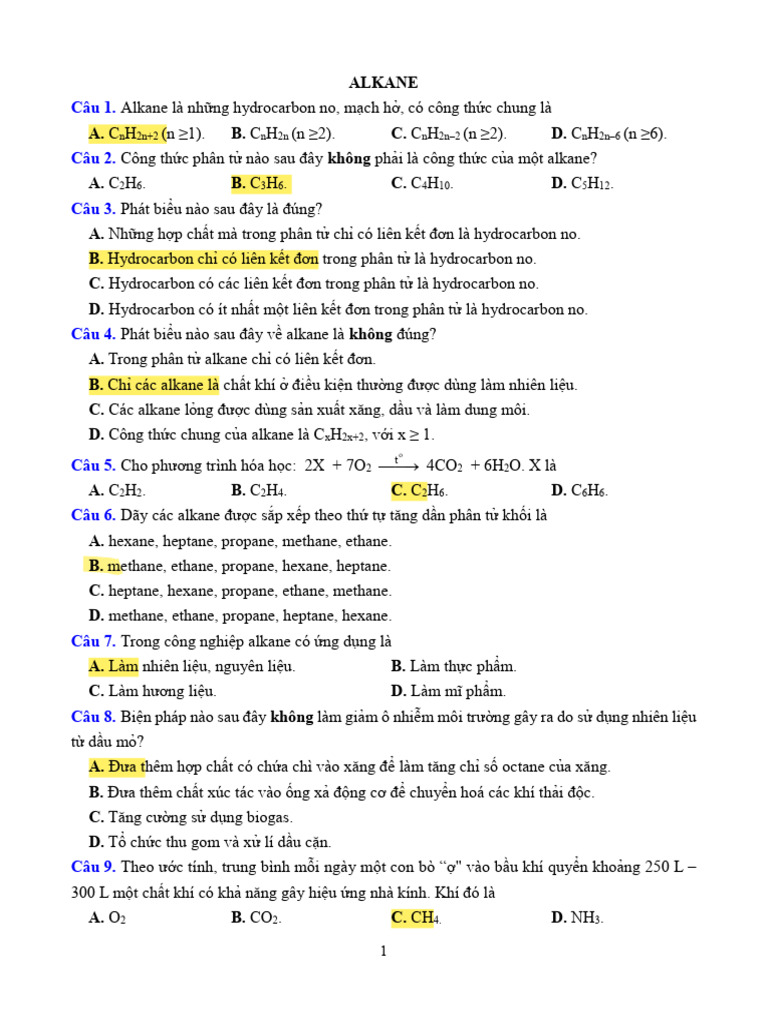 ALKANE | PDF