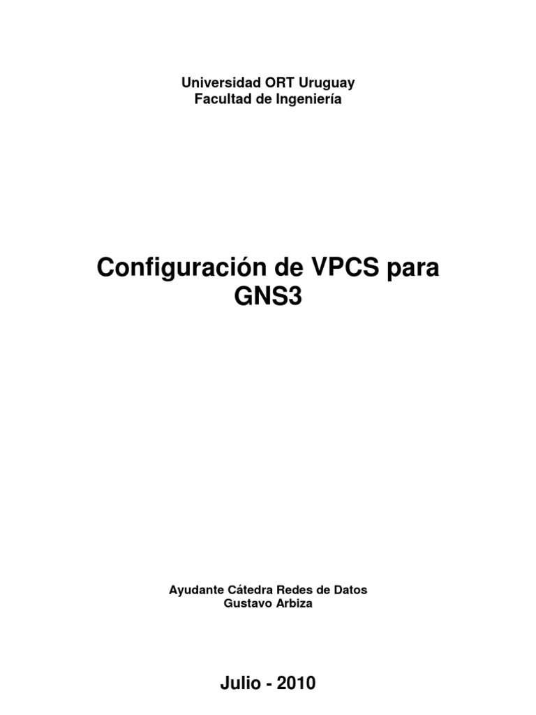 GNS3 Vpcs | PDF | Dirección IP | Yo Pv6