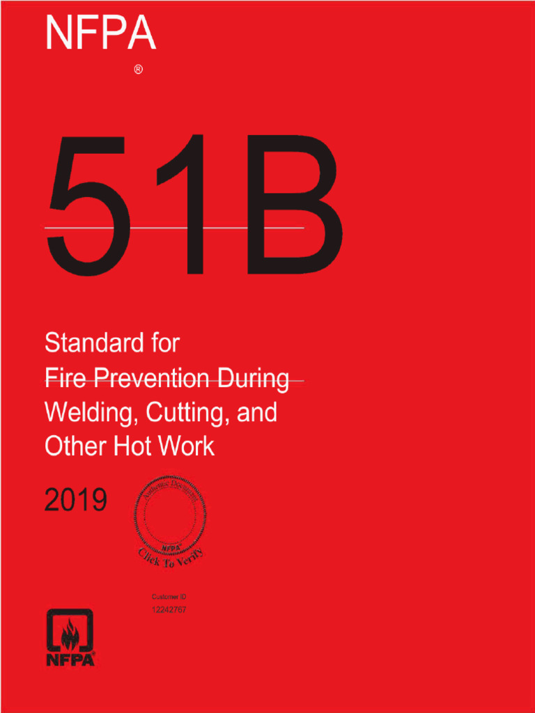 NFPA 51B - Estándar para Prevención de Fuegos Durante La Soldadura, Corte, y Otros Trabajos ...