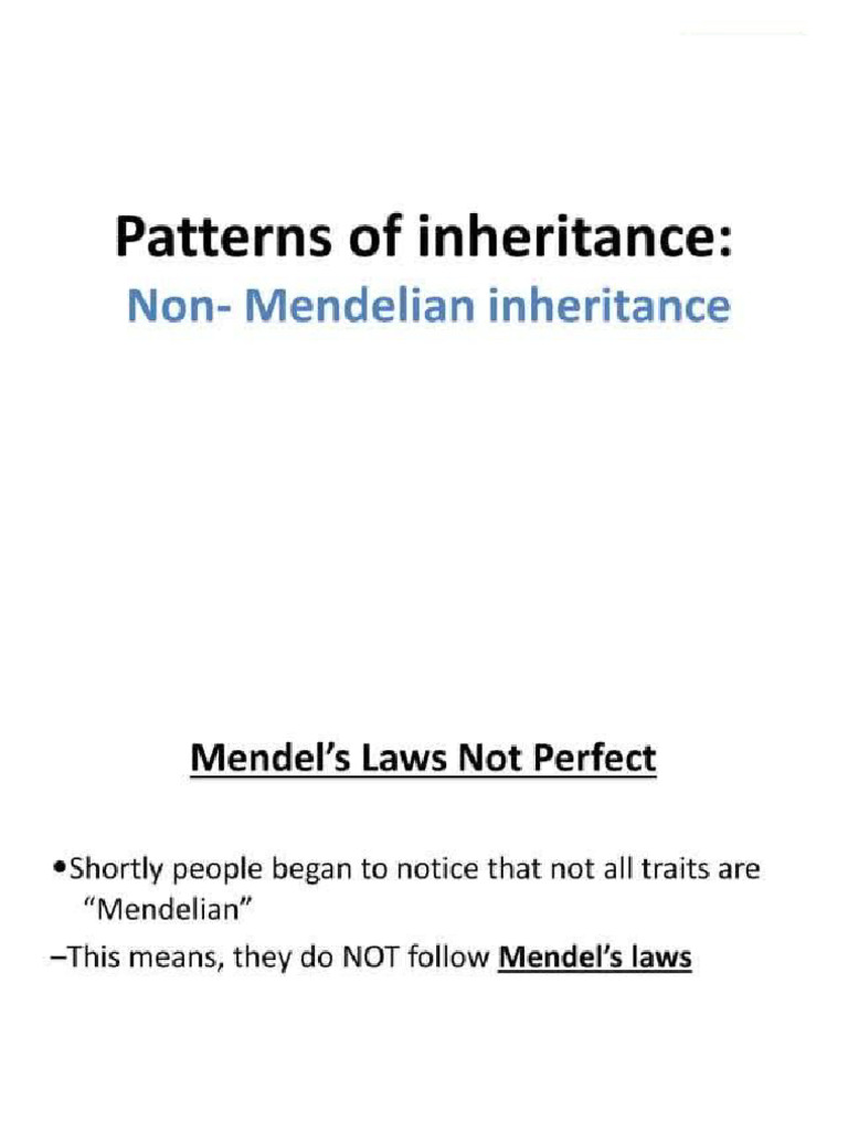 Patterns of Inheritance | PDF