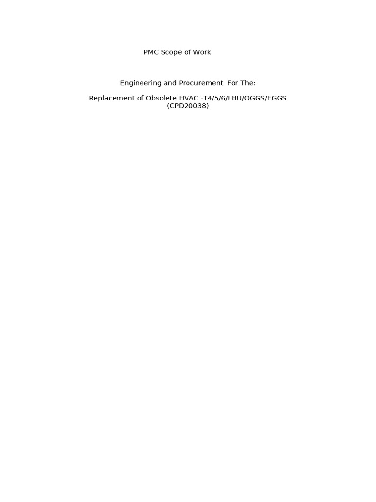 HVAC Replacement Scope for NLNG Project | PDF | Liquefied Natural Gas