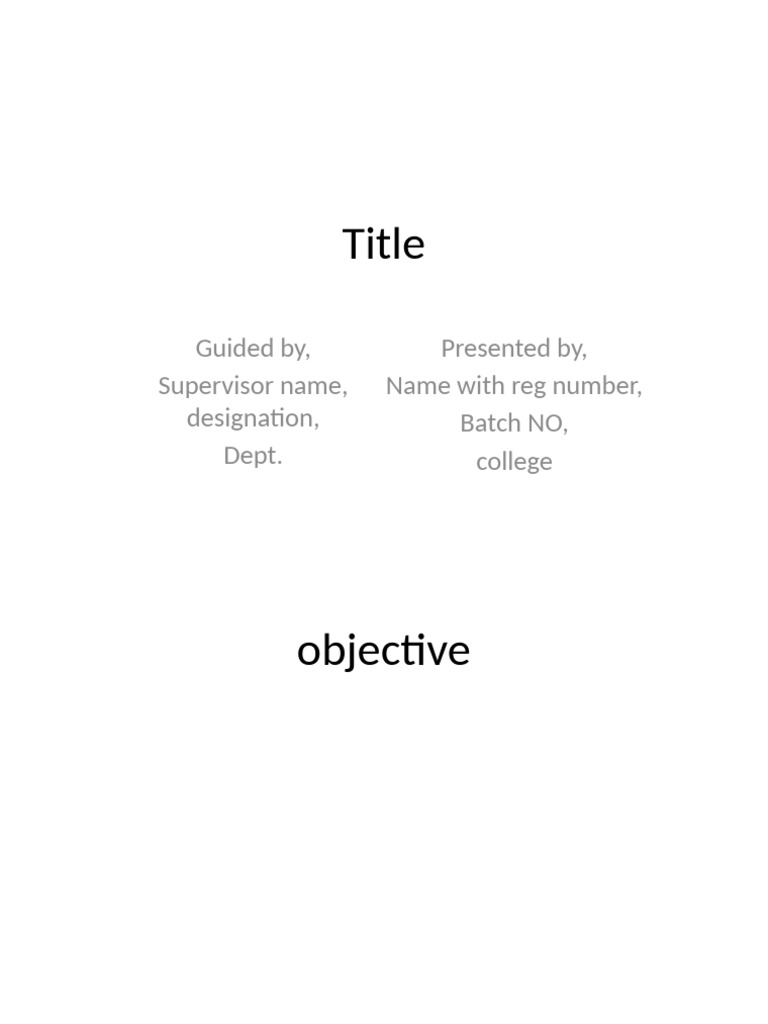 Project Report Structure Overview | PDF