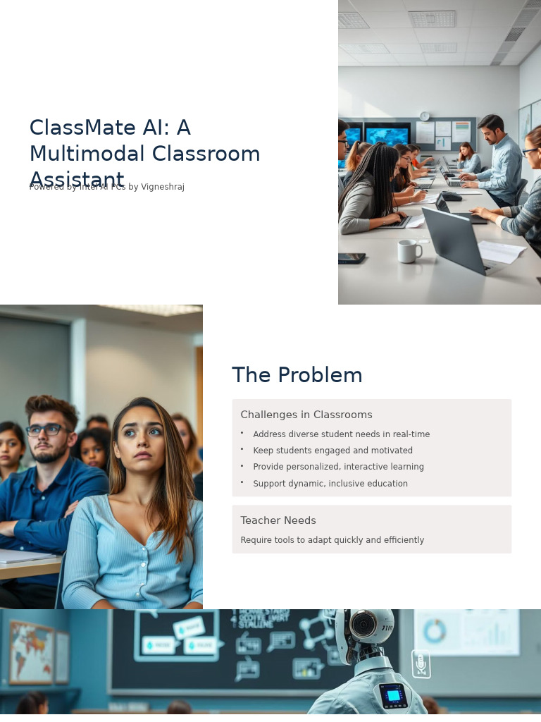 ClassMate AI A Multimodal Classroom Assistant | PDF | Artificial Intelligence | Intelligence (AI ...