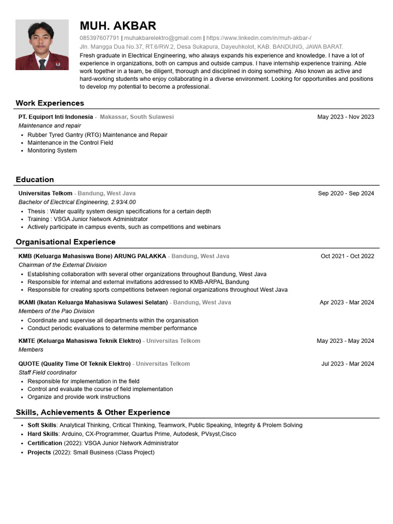 JOBSTREETEXPRESS MuhAkbar Resume 20250108 | PDF | Cognition | Learning
