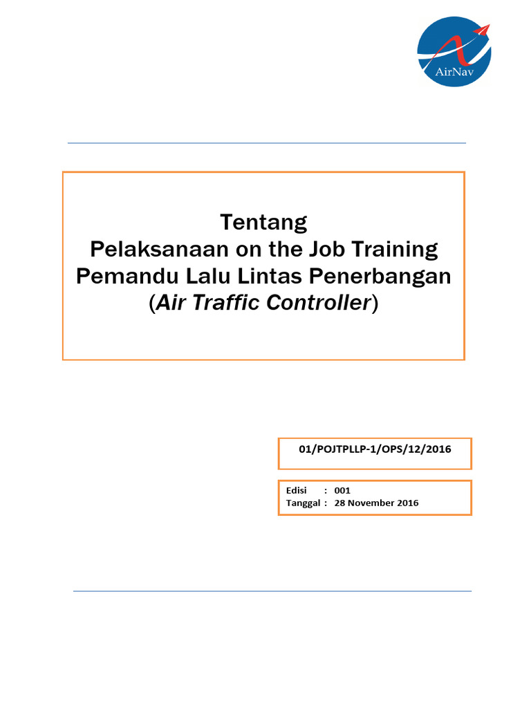 Manual AirNav Pelaksanaan OJT ATC | PDF