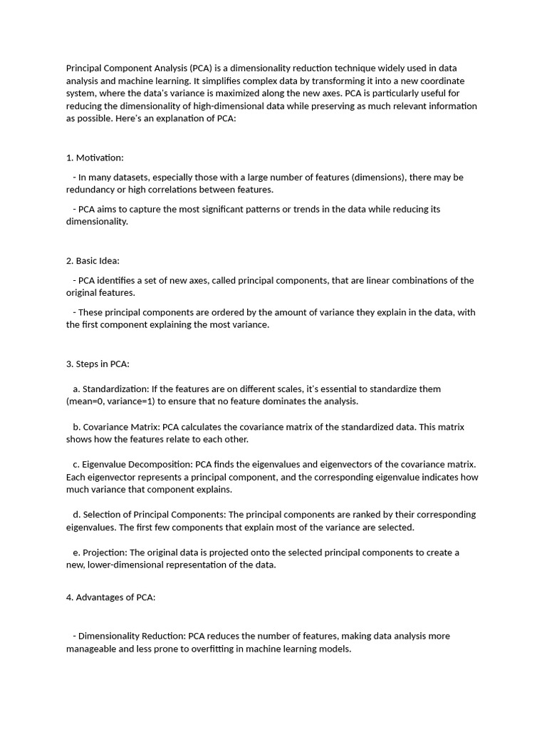 Principal Component Analysis | PDF | Principal Component Analysis | Eigenvalues And Eigenvectors