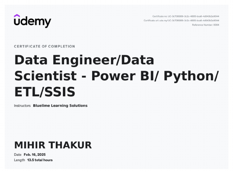 Power Bi Certificate | PDF