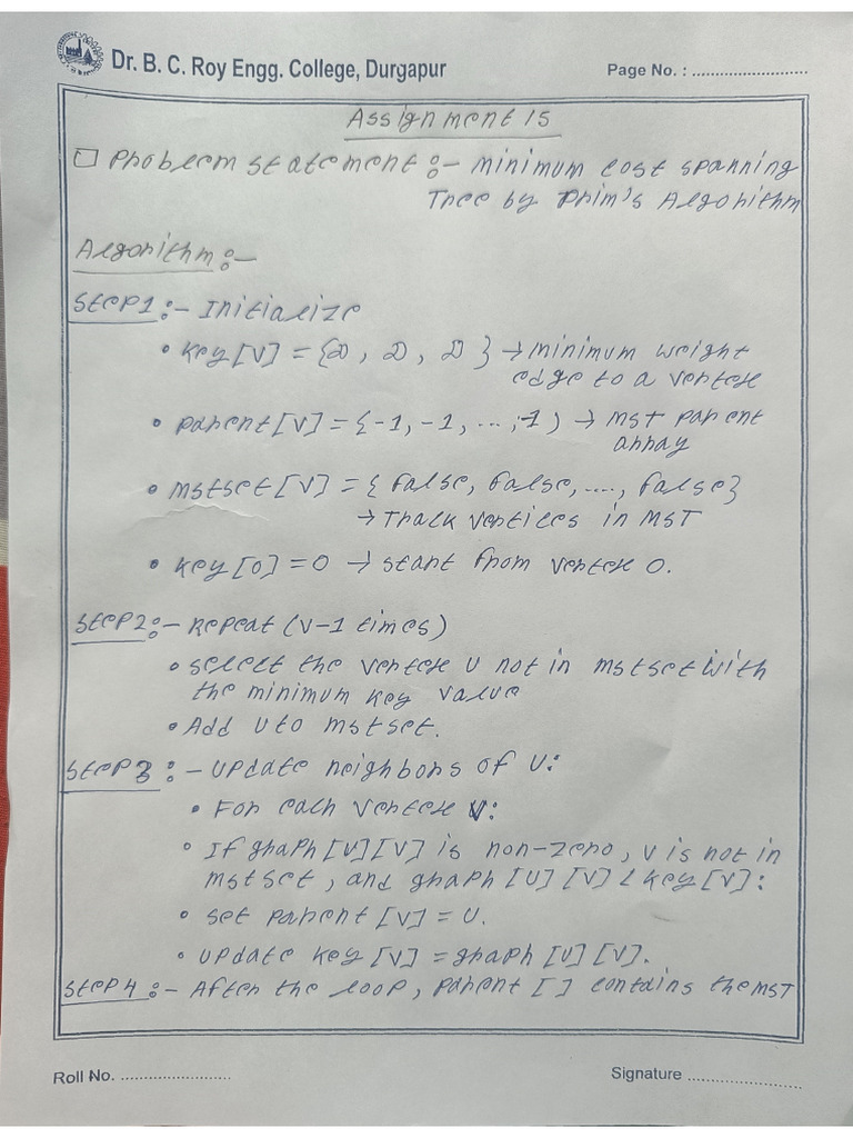 15_Prim's Algorithm | PDF