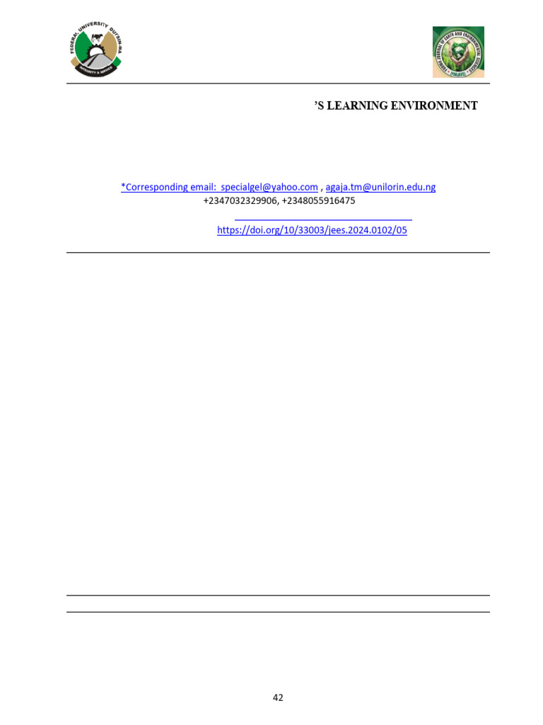 Impact of Noise Pollution On The Academic Performance of Students in ...