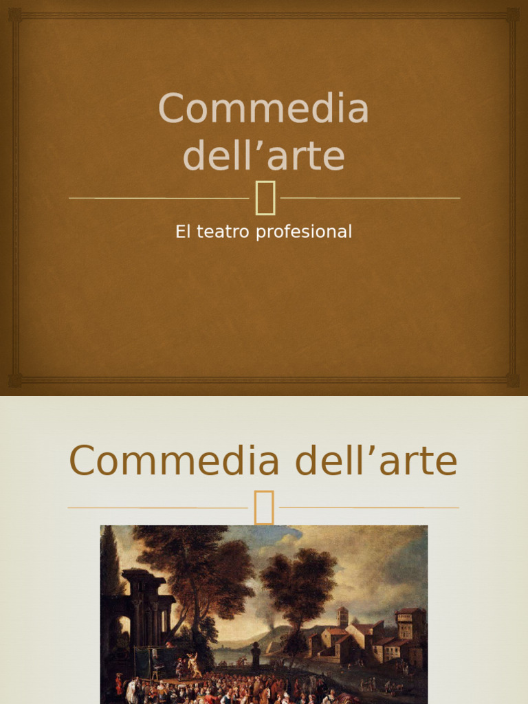 Commedia Dell'Arte | PDF | Commedia Dell'arte
