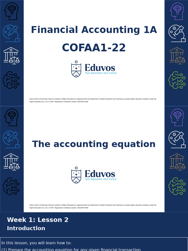 COFAA1 - 2024 - Slide Deck - Accounting Equation L3 | PDF
