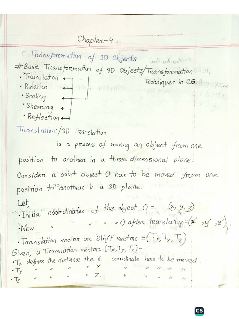 Computer Graphics Note Tanvir | PDF