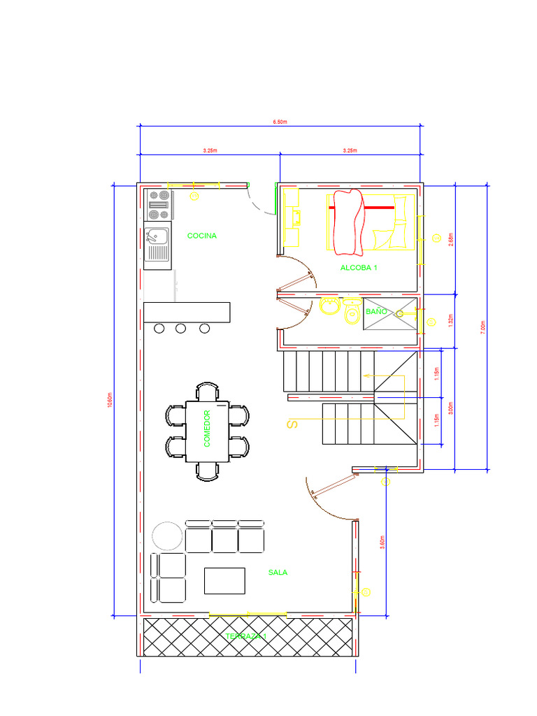 Plano Planta Casa 2 Niveles | PDF