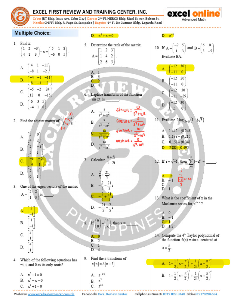 Math 05 - Advanced Mathematics | PDF | Eigenvalues And Eigenvectors | Mathematical Analysis