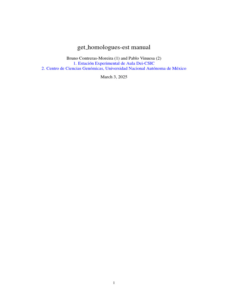 GET HOMOLOGUES-EST User Manual | PDF | Linux Distribution | Computing