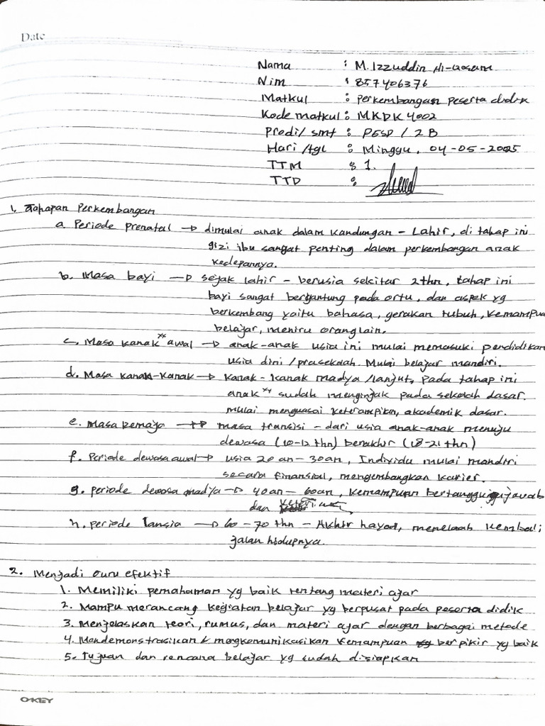 TTM 1 Perkembangan Peserta Didik | PDF