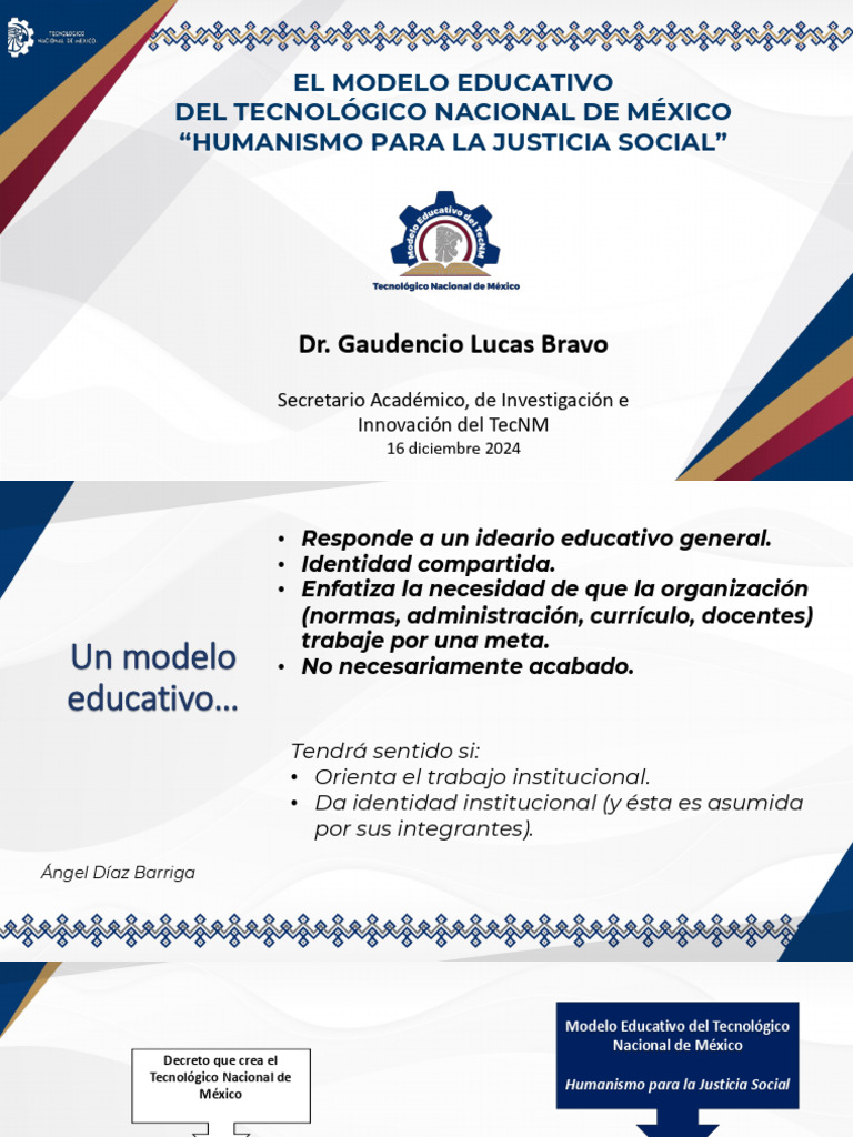 Modelo Educativo Tecnm Humanismo Y Justicia Pdf México Plan De