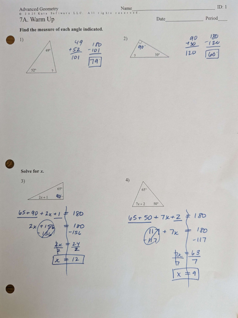 7A - Polygon Sum Theorem | PDF