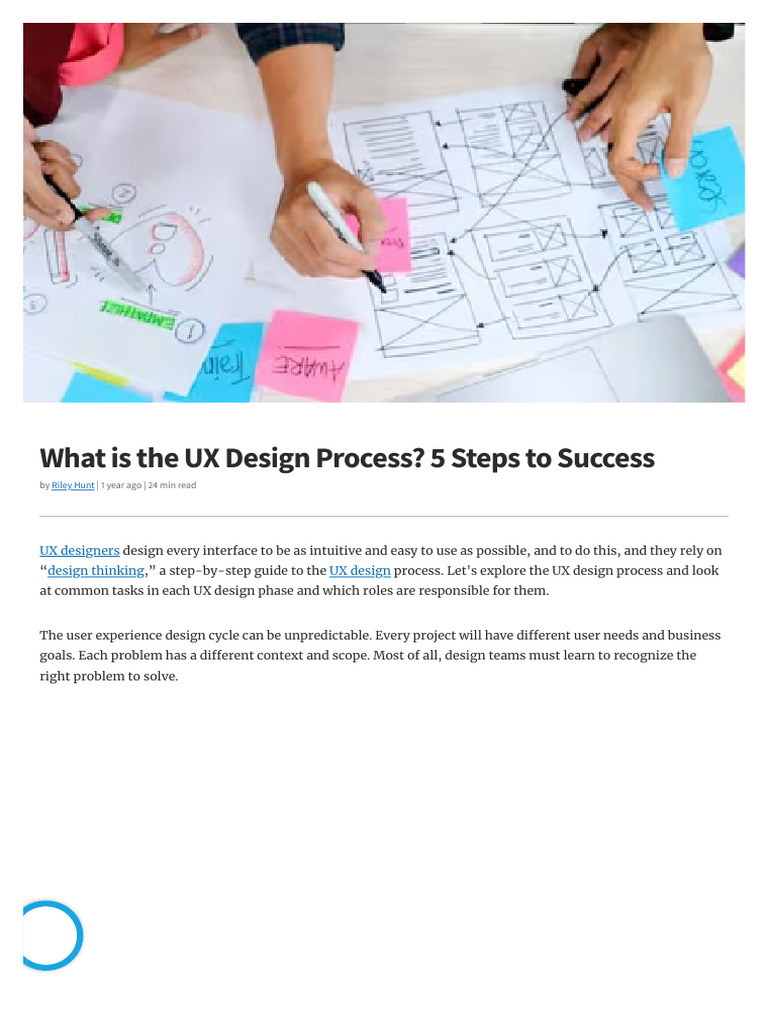 What Is The UX Design Process? 5 Steps To Success - IxDF | PDF