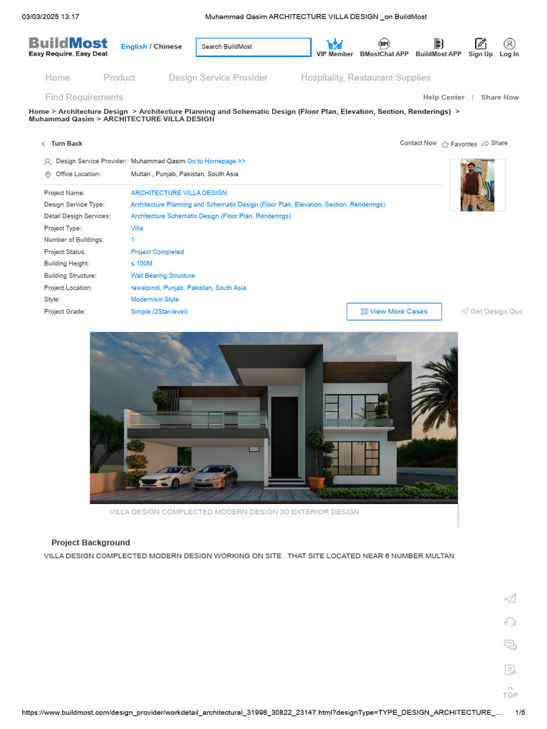 Muhammad Qasim Architecture Villa Design _on Buildmost | PDF | Mobile Software | Mobile Computers