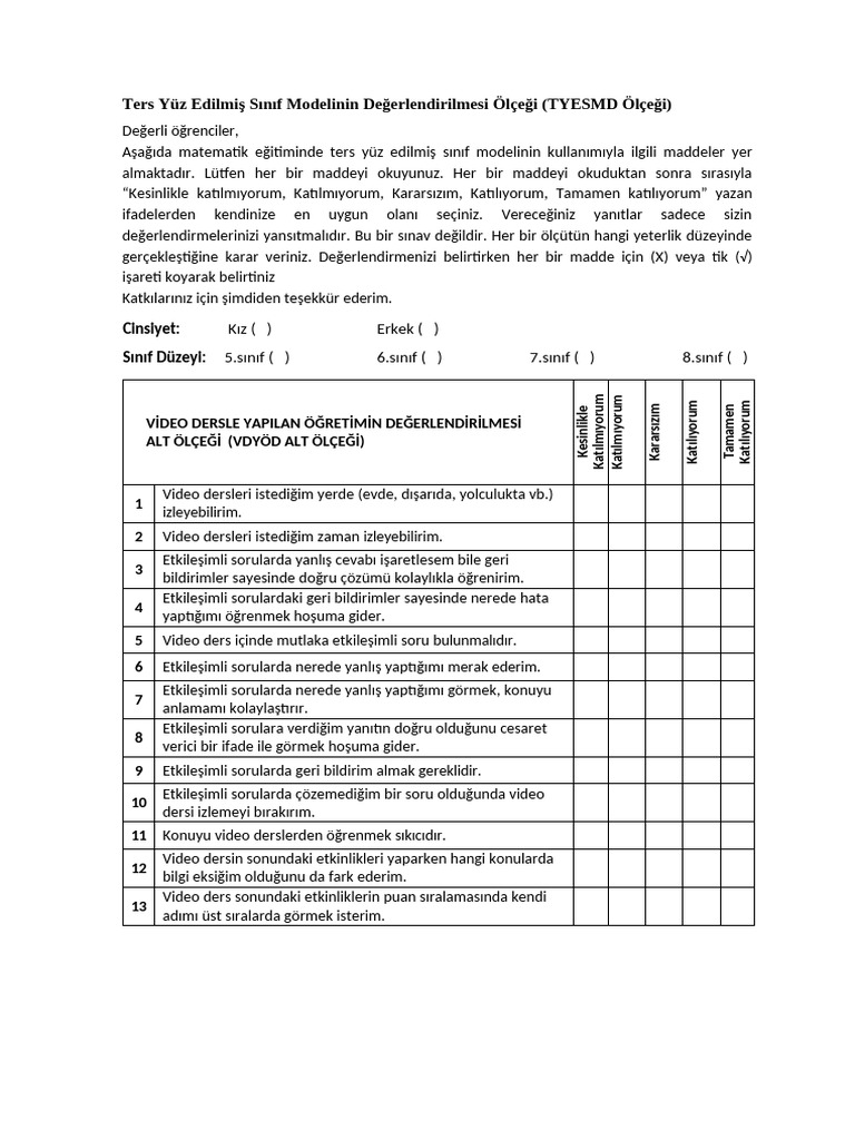 Ters Yuz Edilmis Sinif Modelinin Degerlendirilmesi Olcegi 38948 Toad | PDF