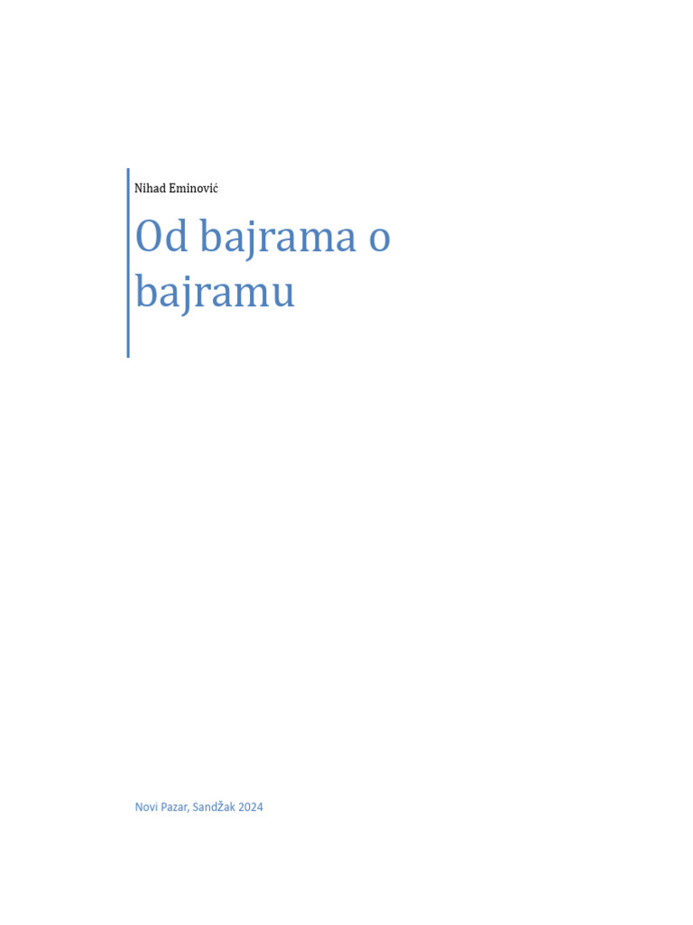 Od Bajrama o Bajramu | PDF