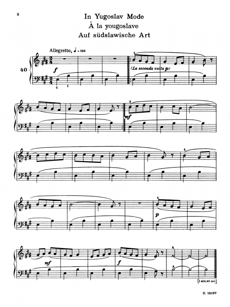 Bartok - Mikrokosmos - Vol.2 n.40 | PDF