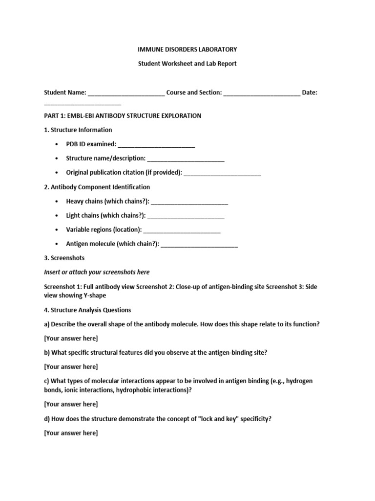 IMMUNE RESPONSE - Lab Report Template | PDF | Antibody | Elisa