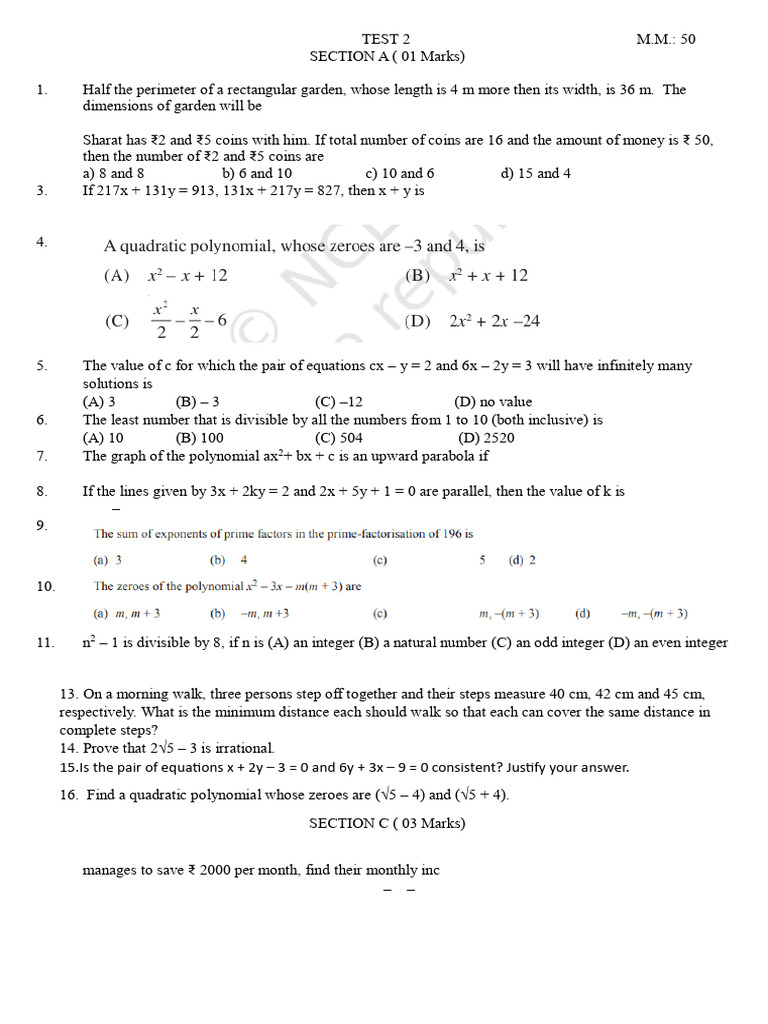 Test 1,2,3, 2025 | PDF | Mathematical Objects | Mathematics