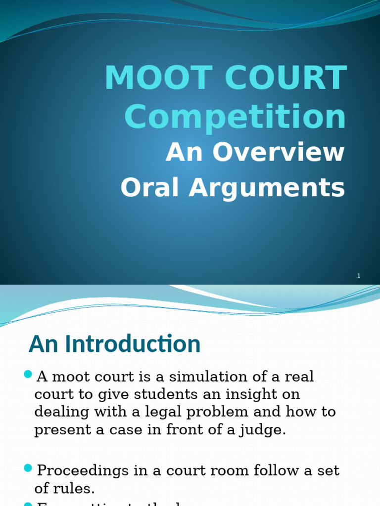 Basics of Moot Court | PDF