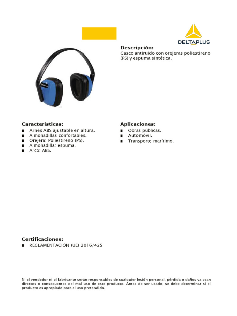 FT - Orejera Spa 3 - Deltaplus | PDF