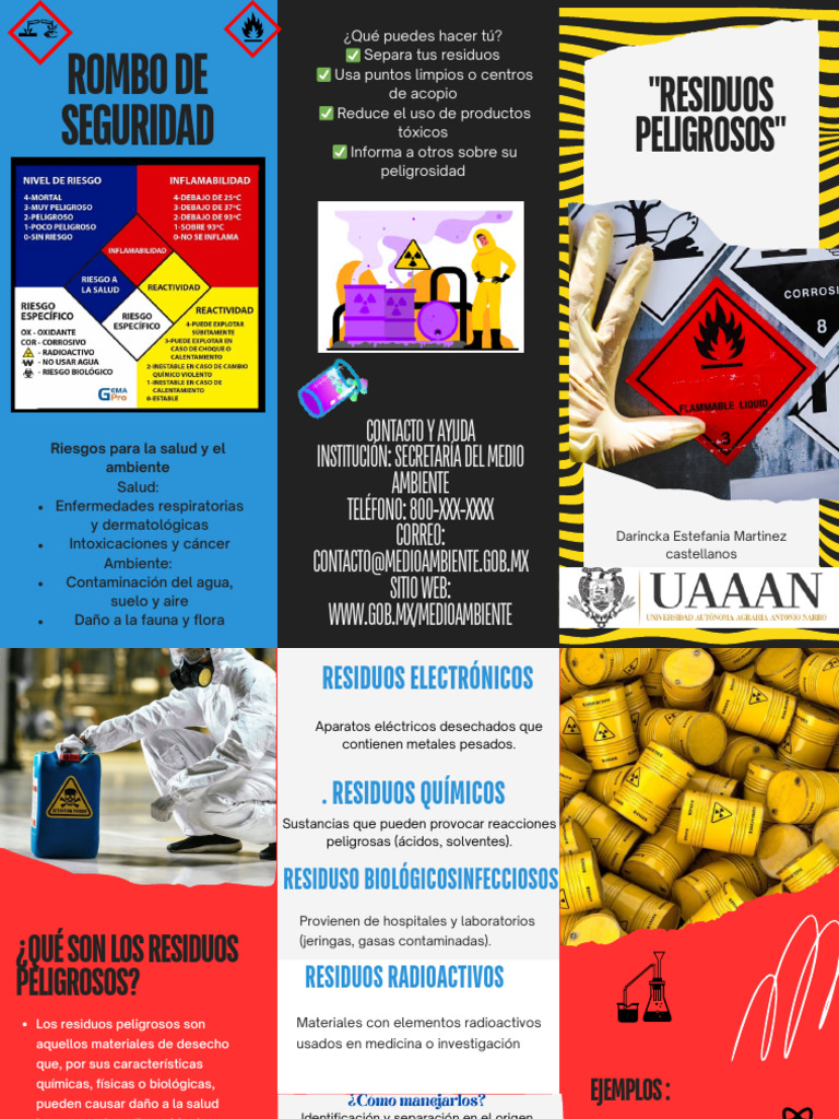 Triptico Residuos Peligrosos | PDF | Residuos | Materiales