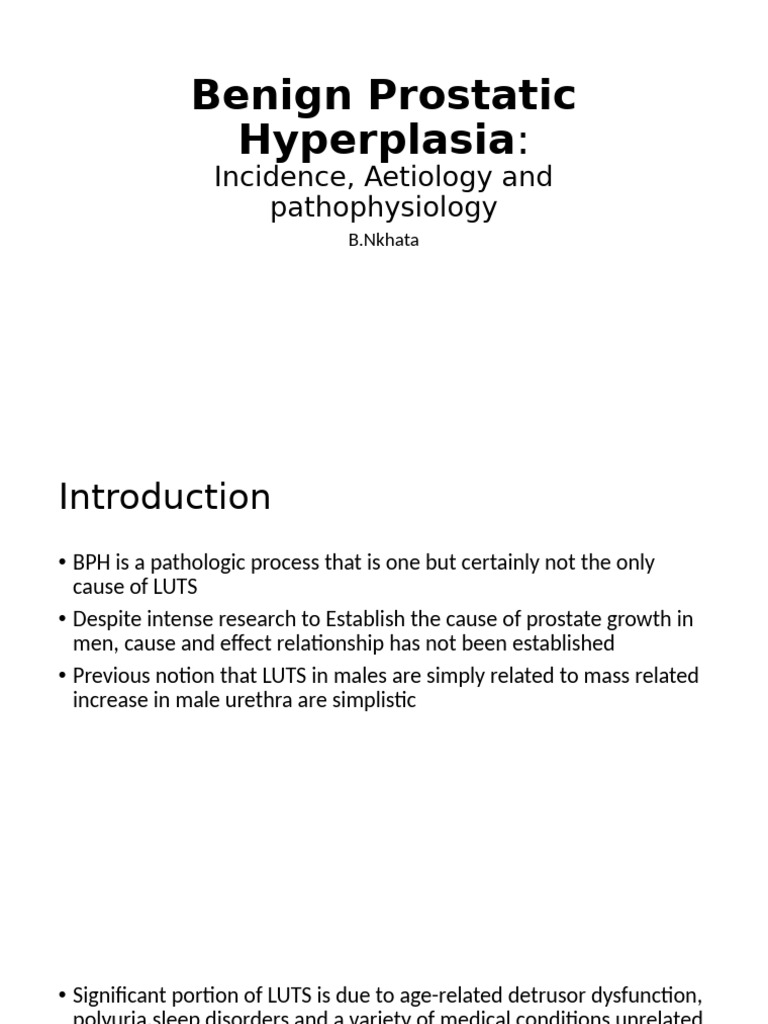 Benign Prostatic Hyperplasia | PDF | Prostate | Urination