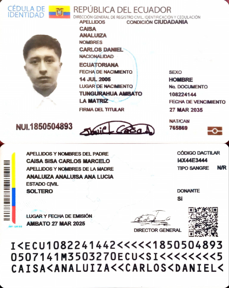 Cedula 2025 | PDF