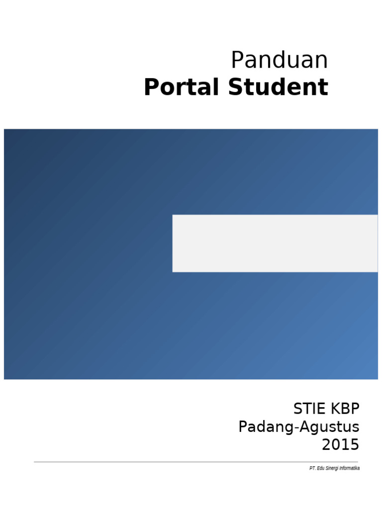 Panduan Portal Mahasiswa STIE KBP | PDF