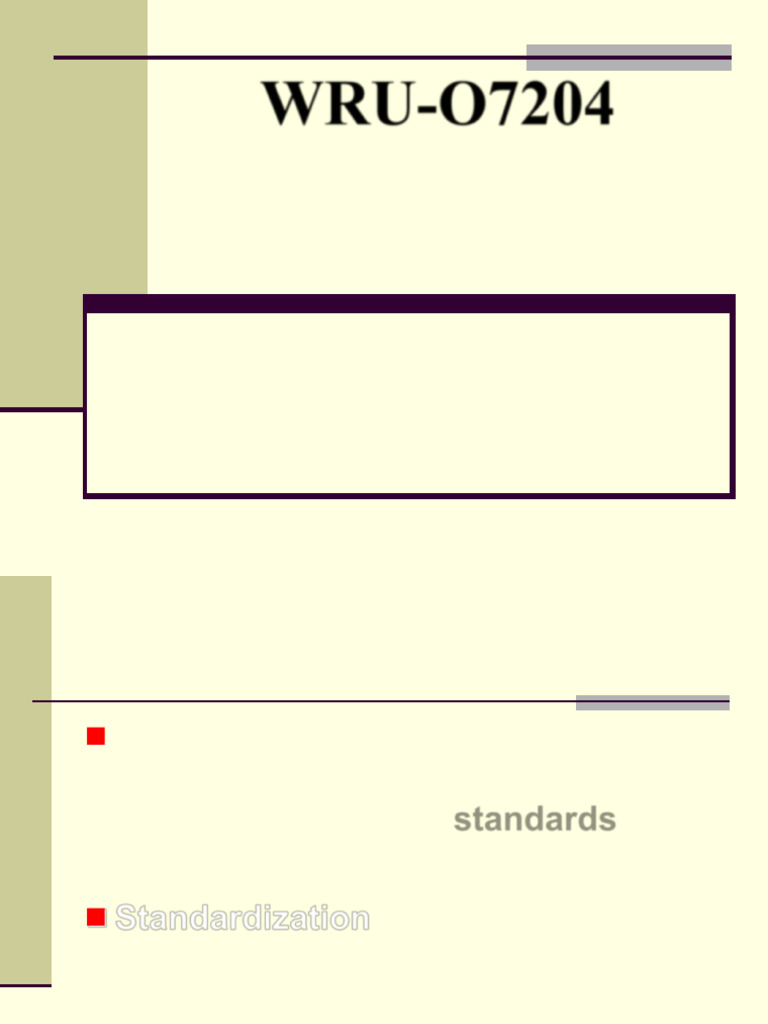 Chapter 01 - Standardization | PDF