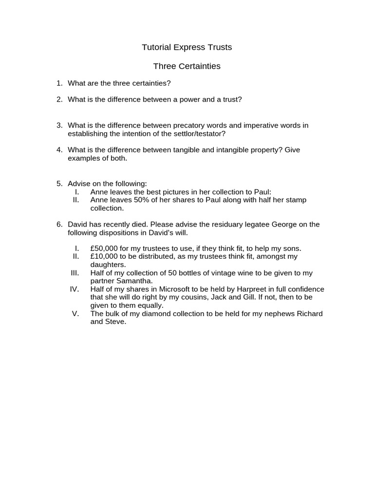 Tutorial Express Trusts 1 | PDF