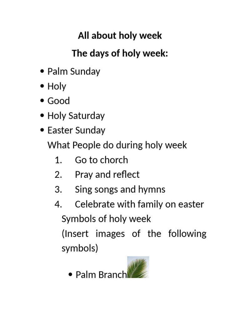 All About Holy Week | PDF