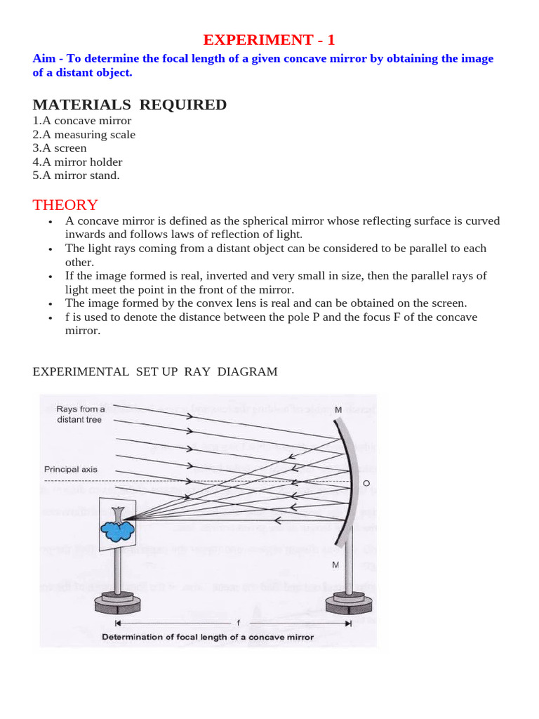 Class X Physics Practical | PDF | Mirror | Optics