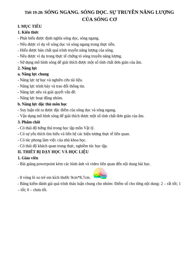 Tiet 19-20 Song Ngang Song Doc Su Truyen Nang Luong Song Co | PDF