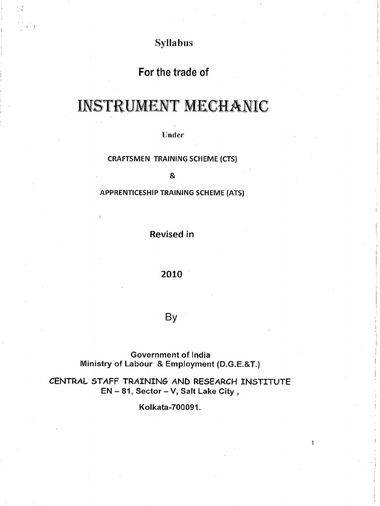 Instrument Mechanic | PDF