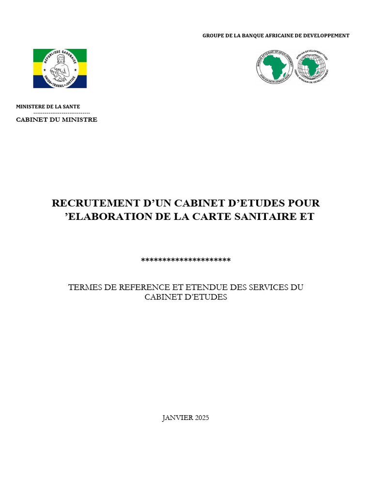 Élaboration de la Carte Sanitaire du Gabon | PDF | Hôpital | Santé publique