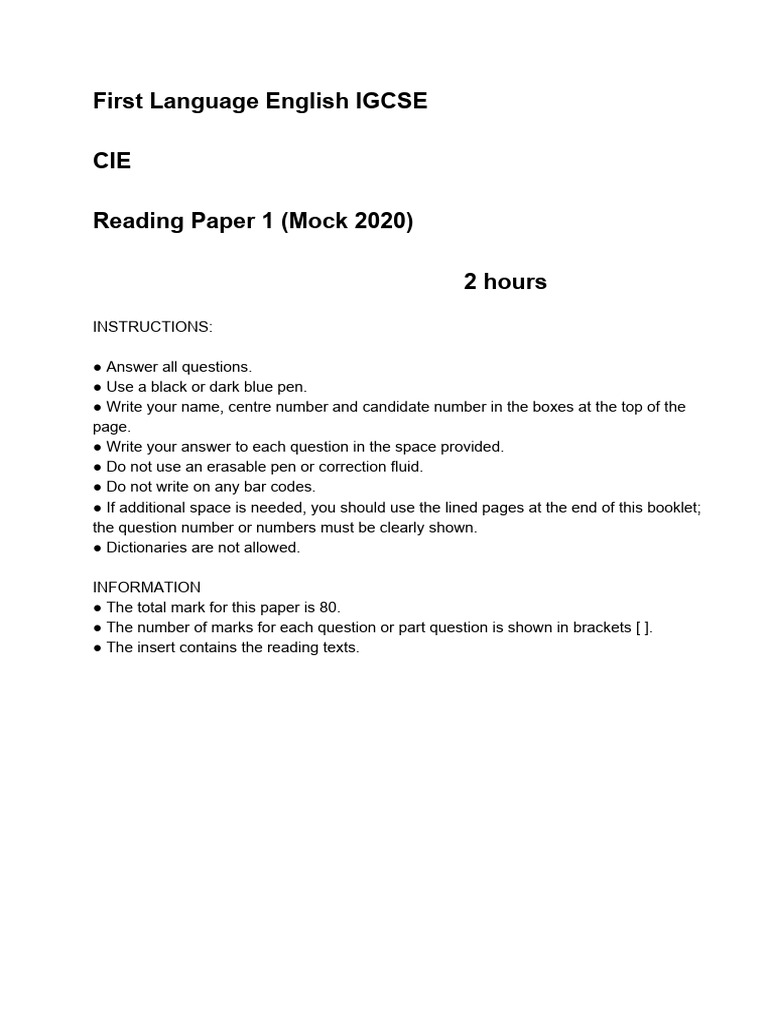 Reading-Paper-1 Placement Test-19 | PDF